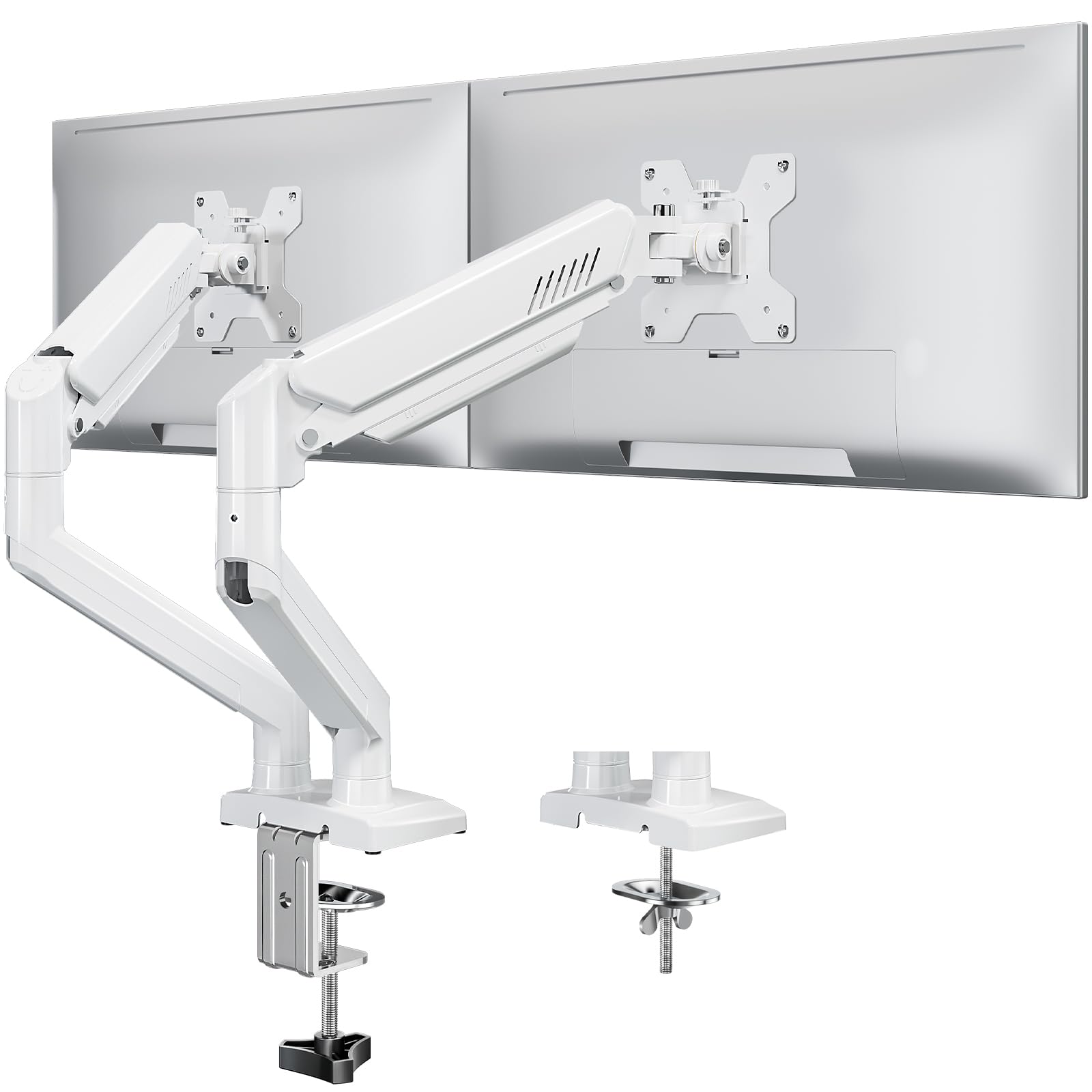 Dual Monitor Stand fits up to 32 inch, 4.4-19.8 lbs Computer Screens ...