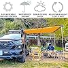 DANCHEL OUTDOOR Vehicle Awning with Metal Joints 8.2x9.8ft, Roof Rack ...