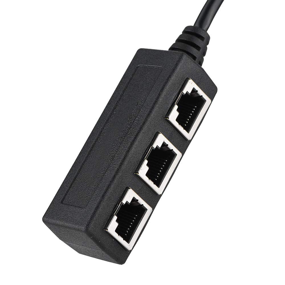 LAN Splitter RJ45 Ethernet Extension Cable 1 Male to 3 Female Ethernet ...