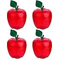 Amazon.com: Large Red Apple Container-4 Pack,Plastic Candy Apple Boxes ...