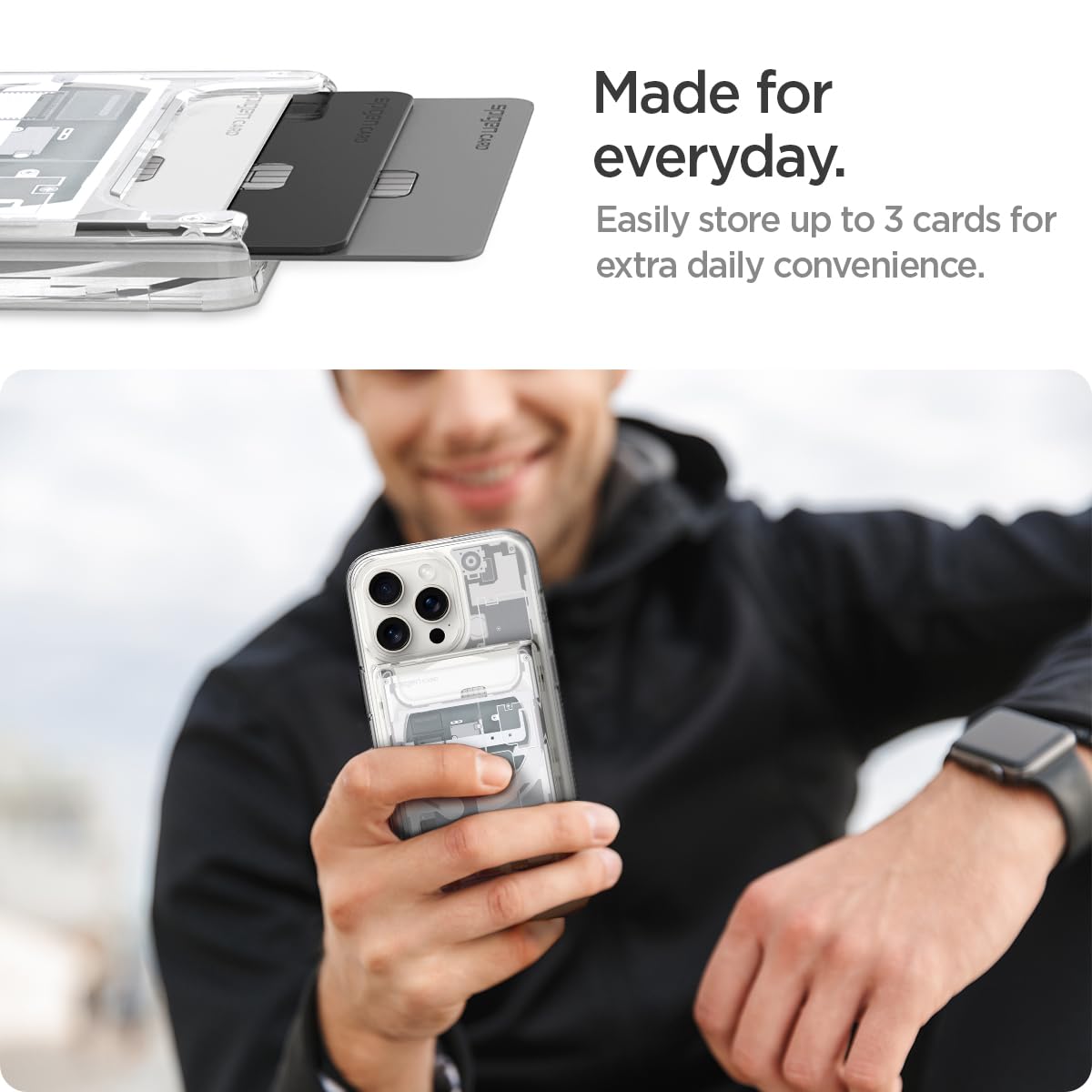 Mua Spigen Ultra Hybrid (MagFit) Magnetic Wallet Card Holder Designed for MagSafe Compatible ...