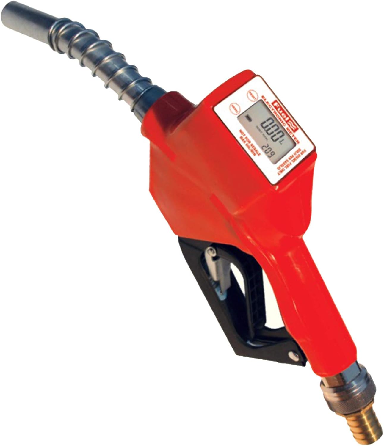 PISTOLA AUTOMATICA CON CONTALITRI DIGITALE GASOLIO CARBURANTE RACCORDO GIREVOLE 729/EM/G: Amazon ...