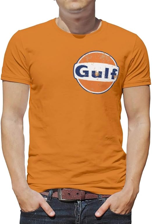 Gulf Racing Retro Style Men's T-Shirt Novelty Funny Modern Fit Tee ...