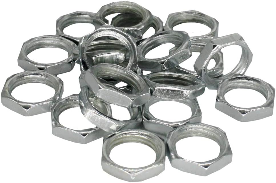 Hex Nut M8X1 SW12 – Pack of 20 Galvanised – ultra low profile, Fine ...