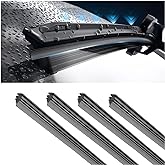 Amazon.com: 4 Pack Windshield Wiper Blades Refills, DIY Adjustable Car Windscreen Wiper Rubber ...