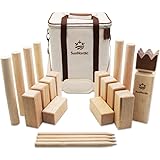 Amazon.com: ropoda Kubb Game Premium Set - Game Set for Yard/Outdoor/Lawn/Beach - Pinewood ...
