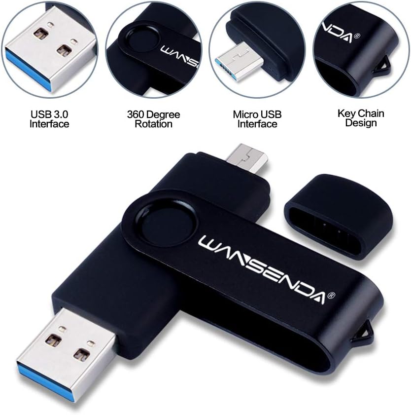 Clé USB 32GO OTG USB Flash Drive 3.0 pour appareils Android/PC/Tablette ...