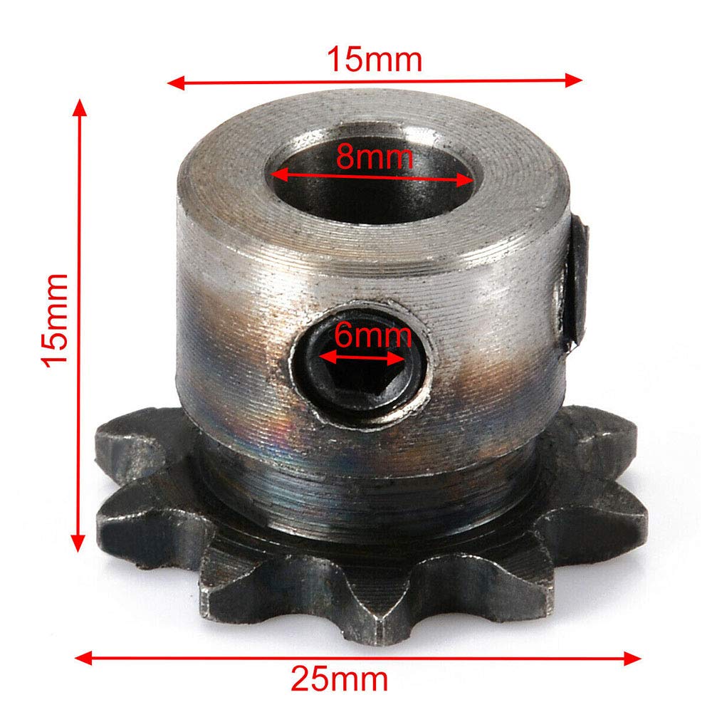 Mua Acxico 2Pcs 8mm Bore 10 Teeth 10T Metal Pilot Motor Gear Roller ...