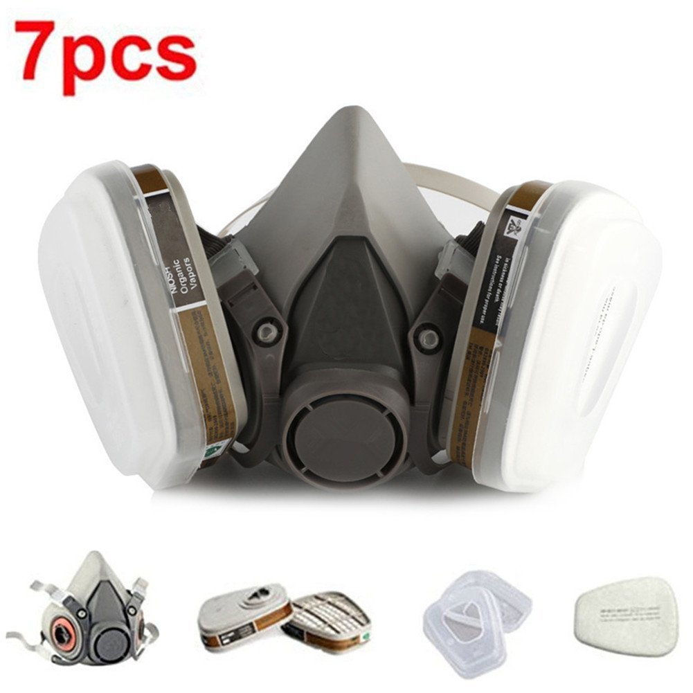Buy Finlon Paint Spray Respirator Half Facepiece Respirator Paint Anti ...
