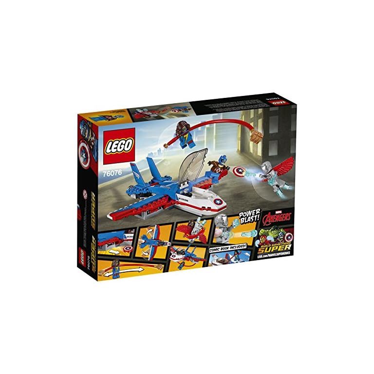 LEGO Super Heroes Captain America Jet Pursuit 76076 Building Kit (160 ...