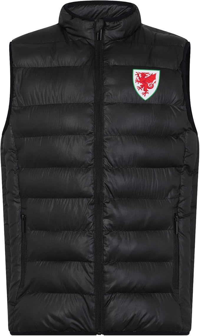 Wales Cymru Mens Gilet Jacket Body Warmer Padded FAW Official Football ...