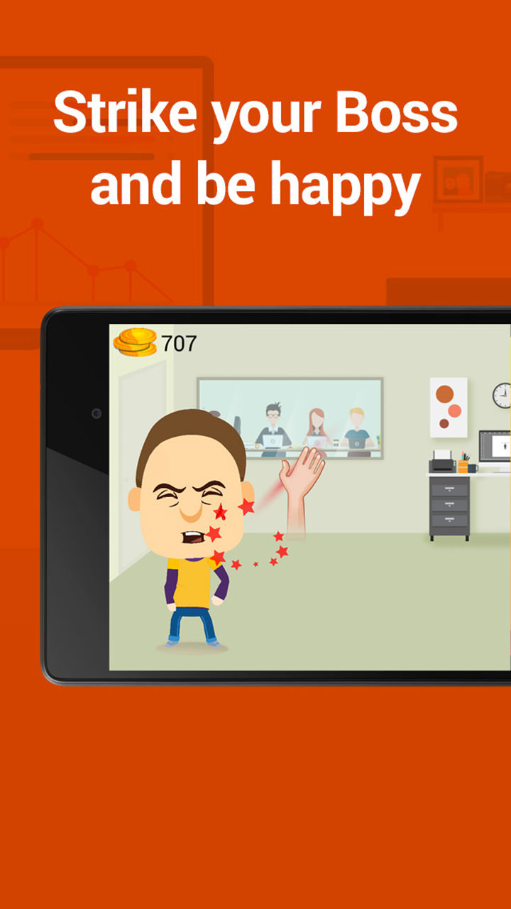 Hit the boss, Virtual game to beat the superior, smash him and be ...