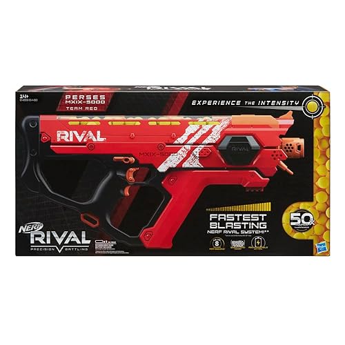 Nerf Perses Mxix-5000 Rival Motorized Blaster (Red) - Fastest Blasting ...