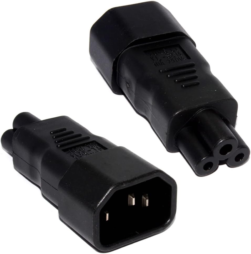 3 Polig IEC Buchse C14 Zum Kleeblattstecker Stecker C5: Amazon.de ...