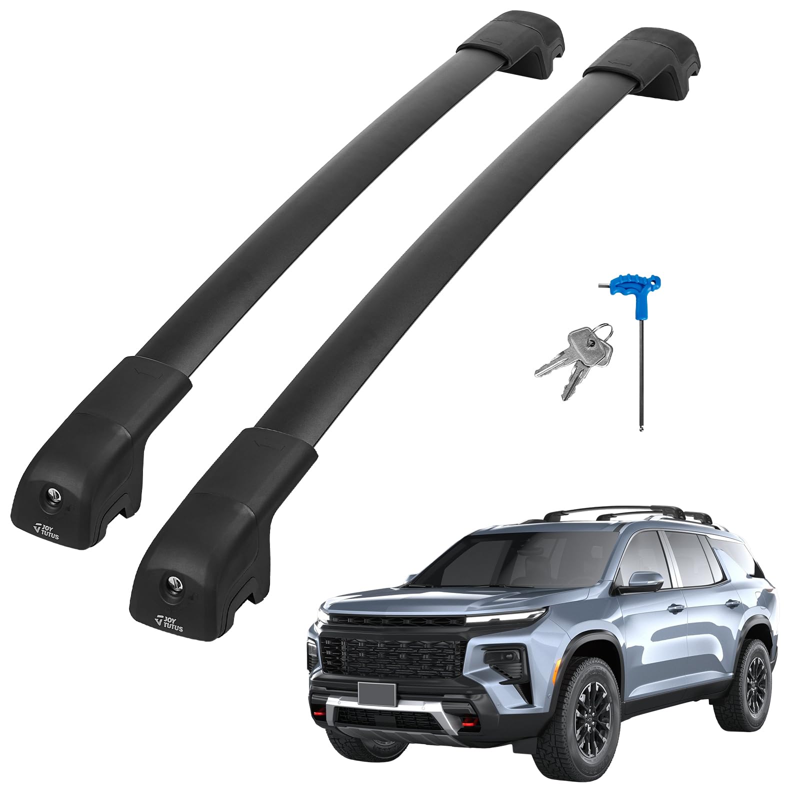 JOYTUTUS Lockable Roof Rack Cross Bars Compatible with Chevy Chevrolet ...