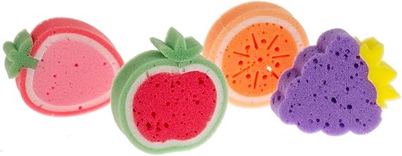 Fruit Shaped Bath Sponges, Set of 4 Sponges, Practical and Fun.: Amazon ...
