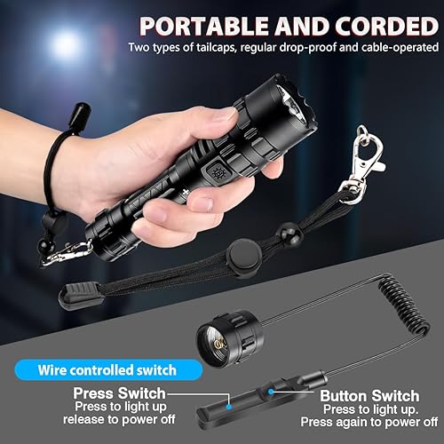 Rifle Light Airsoft Flashlight 3000-Lumen Tactical Flashlight ...
