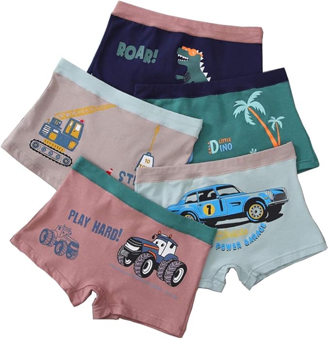 CHAYANG 5 pares lindos niños bragas algodón niño ropa interior boxers 1 ...