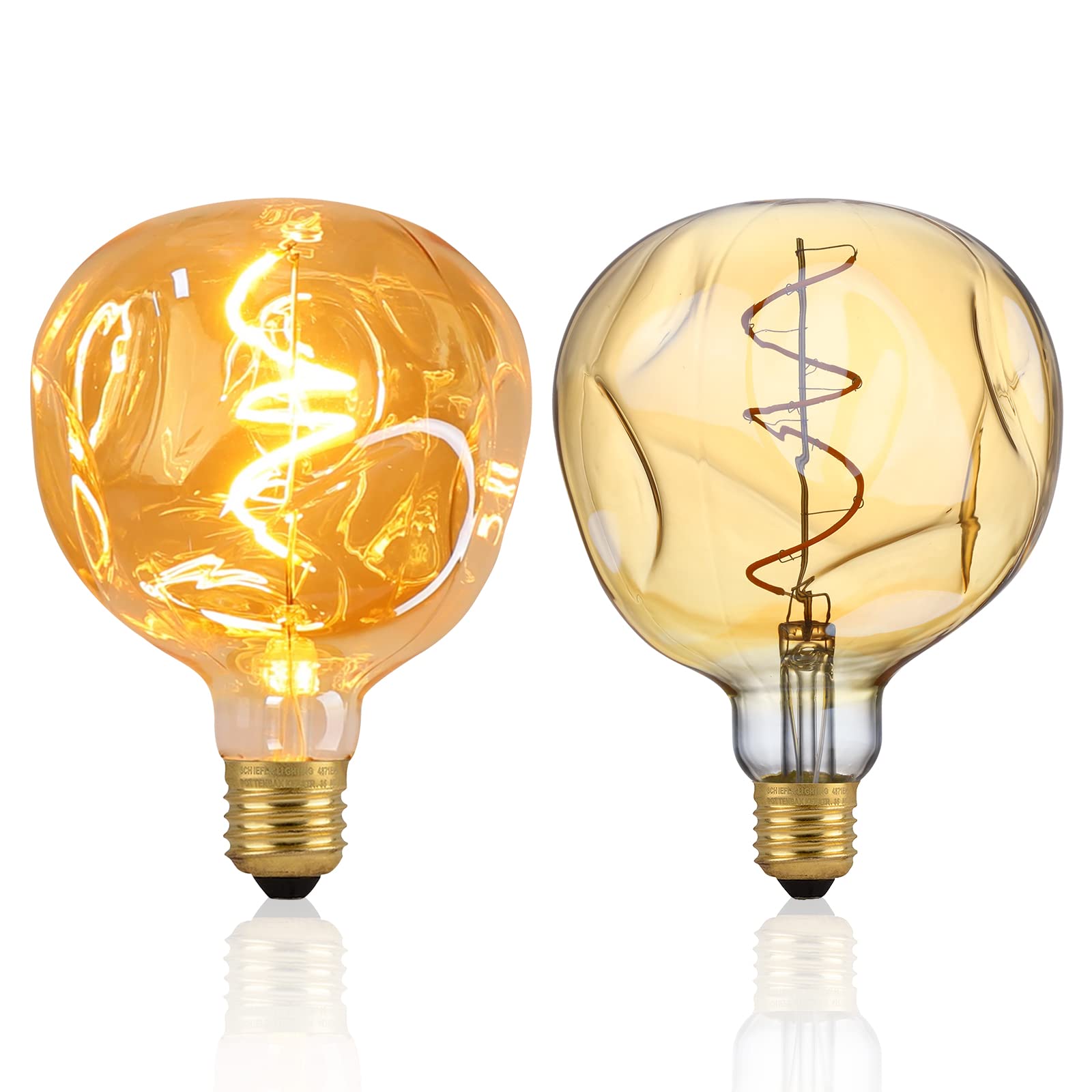 OMED S125 Oversized Dimmable LED Edison Bulb 2 Pack, E26 Base 2200K ...