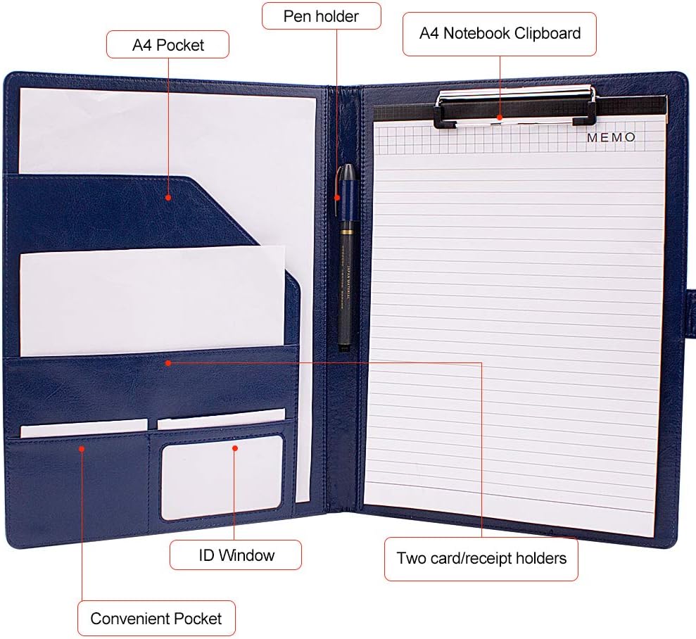 A4 Clipboard Folder Portfolio A4 Paper File Folder for Legal Pad Paper ...