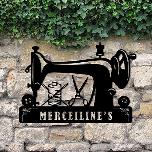 Personalized Sewing Sign Custom Sewing Room Sign Sewing Metal Wall Art ...
