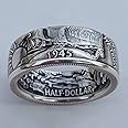Amazon.com: LRGKMCWTOB 925 Sterling Silver Ring Vintage Morgan Silver ...
