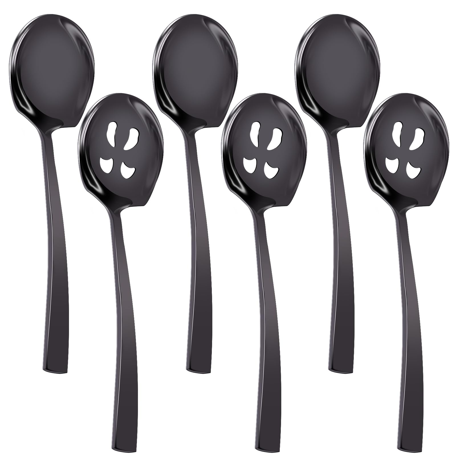 HANSGO Serving Spoons Set, 3 Serving Spoons and 3 Slotted spoons, 9 ...