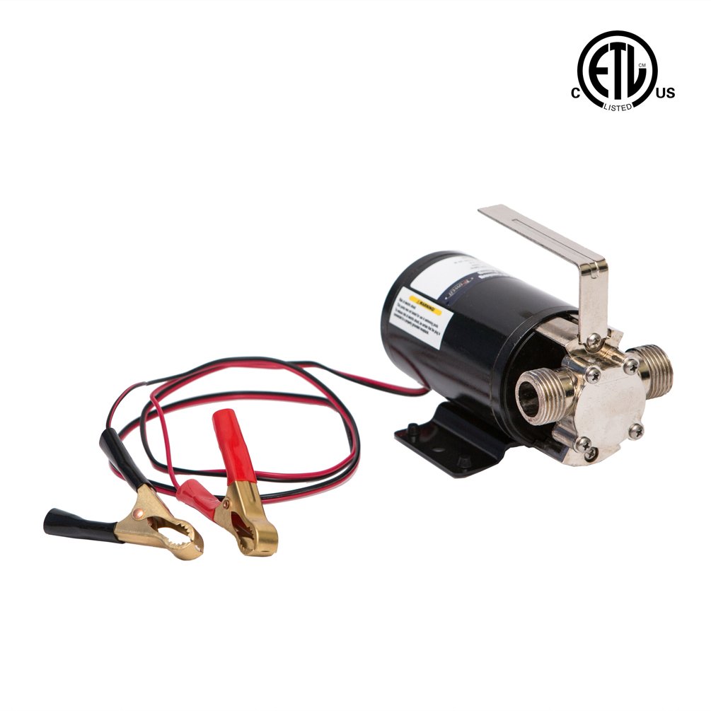 12V Self-Priming Transfer Water Pump - 300 GPH, 3/4in. Ports - - Amazon.com