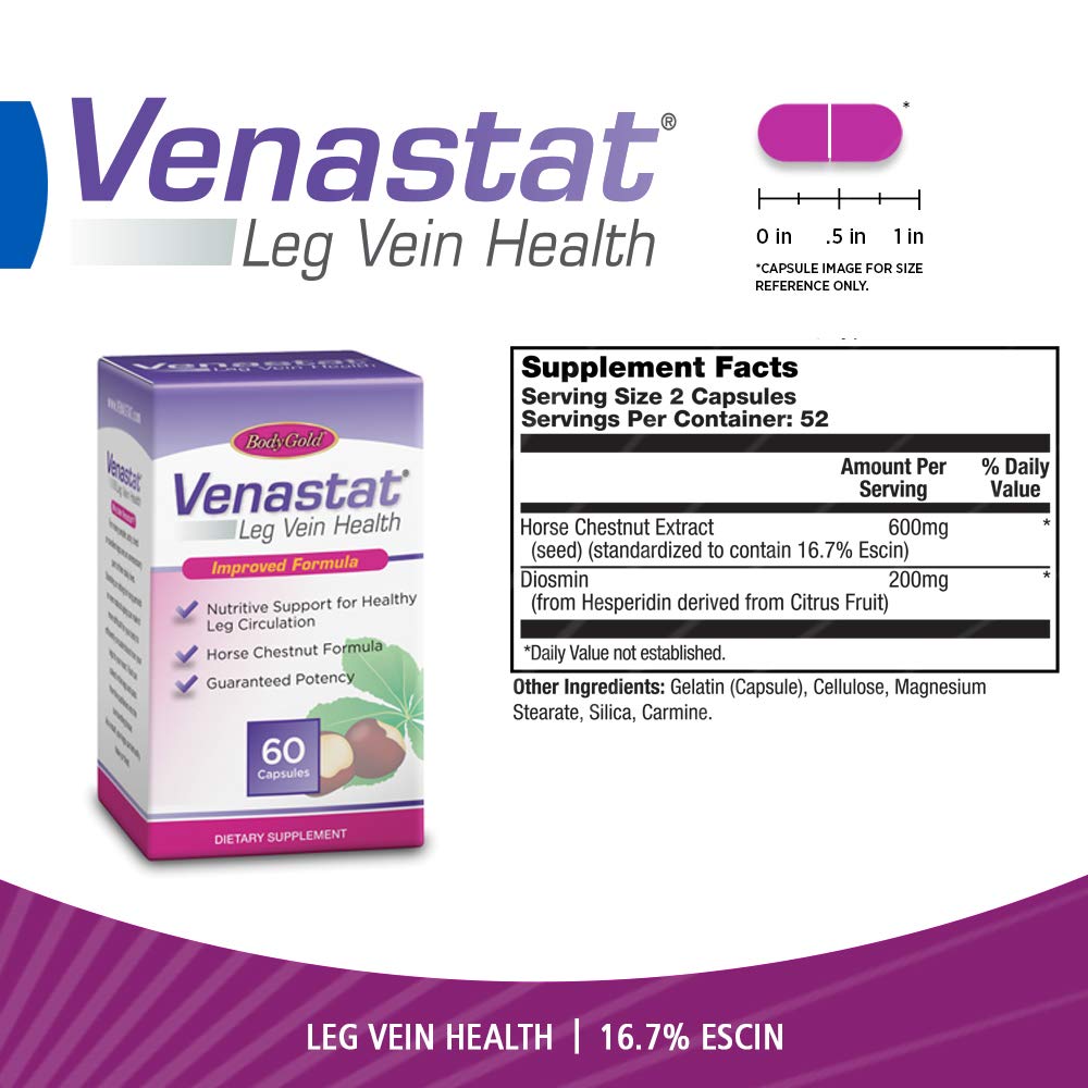 Mua Body Gold Venastat Leg Vein Health, 60 Capsules (60 CT) trên Amazon ...