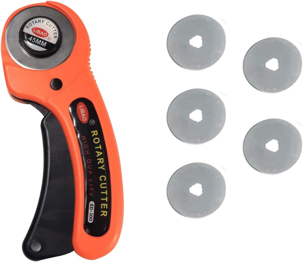 SoundZero Cortador Giratorio, Cúter Rotativo con 5 Cuchilla Circular de ...