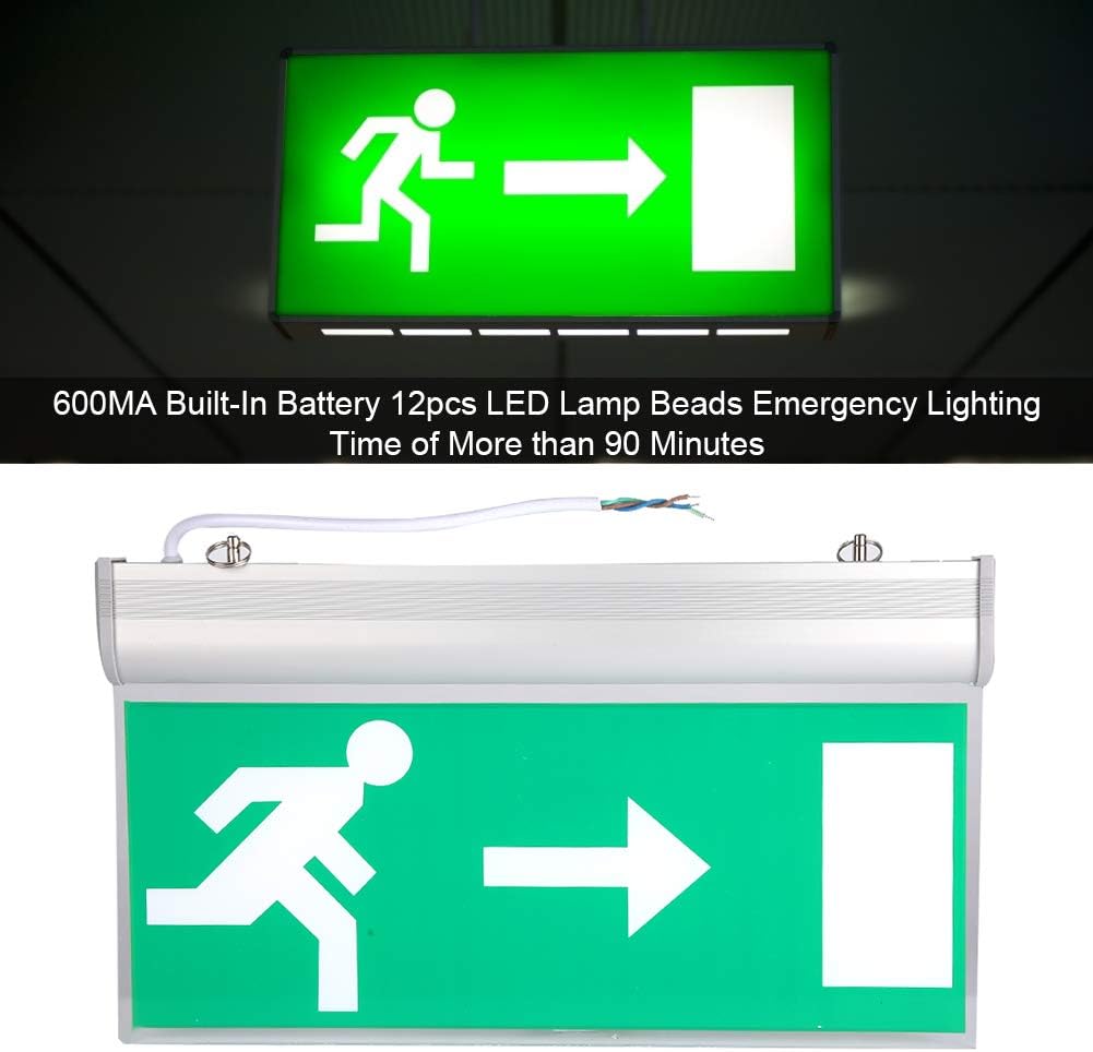 Wallfire LED Emergency Exit Sign, 110-220V Fire Safety Emergency ...