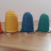 Pack of 5 Assorted Rubber Thimbles Thimblettes Thimblette Sizes 00 0 1 ...