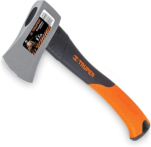 Truper HC-1-1/4F, Hacha cazadora 1 1/4 lb con mango de fibra de vidrio 14": Amazon.com.mx ...