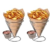 Amazon.com: Peohud 4 Pack French Fries Stand, Chip Cone Basket with ...