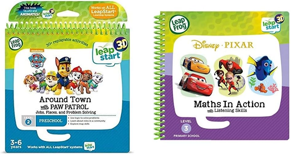 Leapstart Preschool: Around Town with Paw Patrol Activity Book (3D Enhanced) & Reception: Disney ...