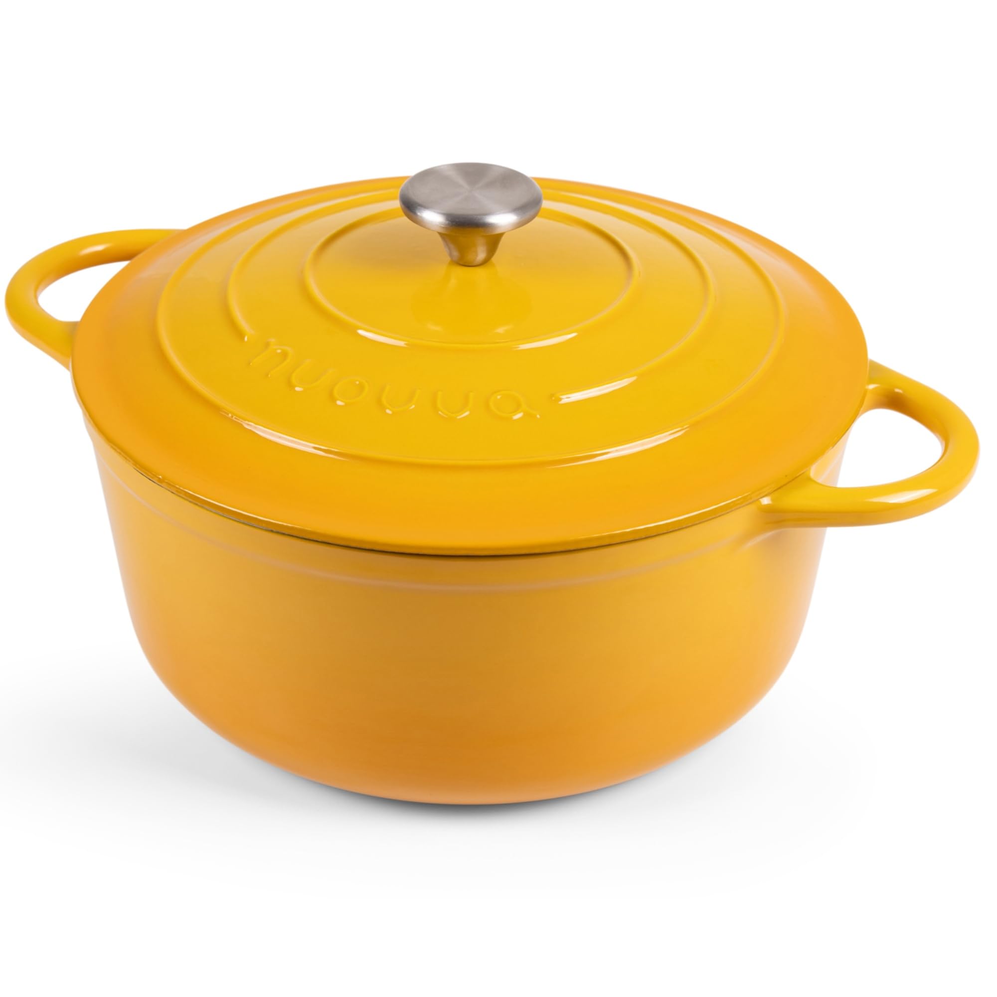 Cast Iron Dutch Oven with Lid – Non-Stick Ovenproof Enamelled Casserole ...