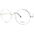Amazon.com: JuicyOrange Super Oversized Round Circle Frame Clear Lens ...