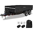 Amazon.com: Kistrba 7x12 600D Dump & Utility Trailer Cover, All-Weather ...