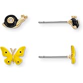 Amazon.com: Rocksbox Basketball Stud Set - Mix & Match Gold Earrings - 14k Gold Plating with ...