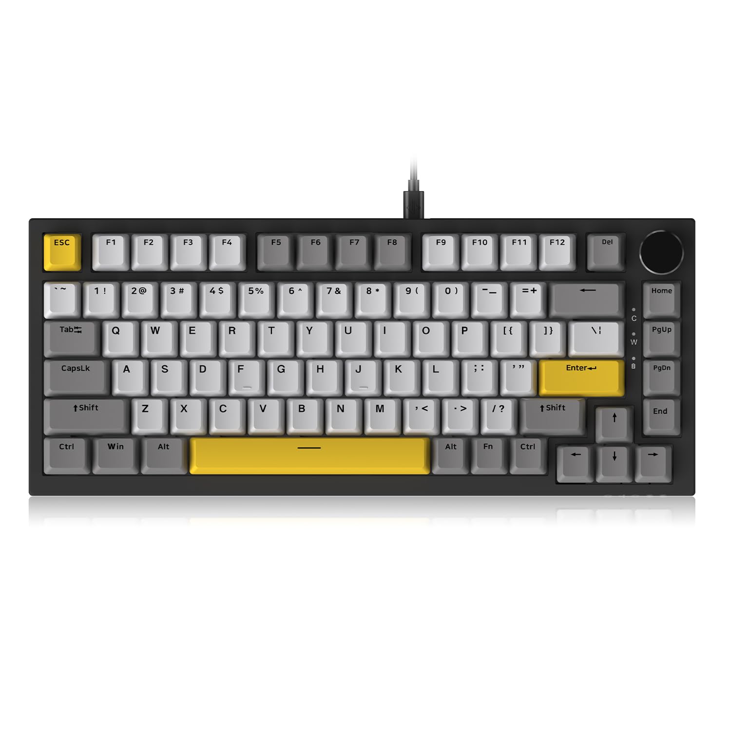 Mua AK820 75% Wired Gasket Mechanical Keyboard with Volume Knob - South ...