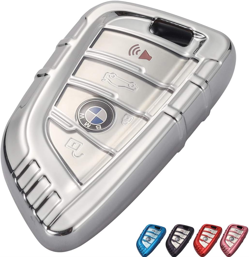 Amazon.com: Lcyam Key Fob Cover Glossy Tpu Remote Case Fits for BMW X1 ...