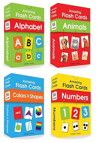 Amazing Flash Cards (Set Of 4 Boxes): Alphabet, Number, Animals, Colors ...