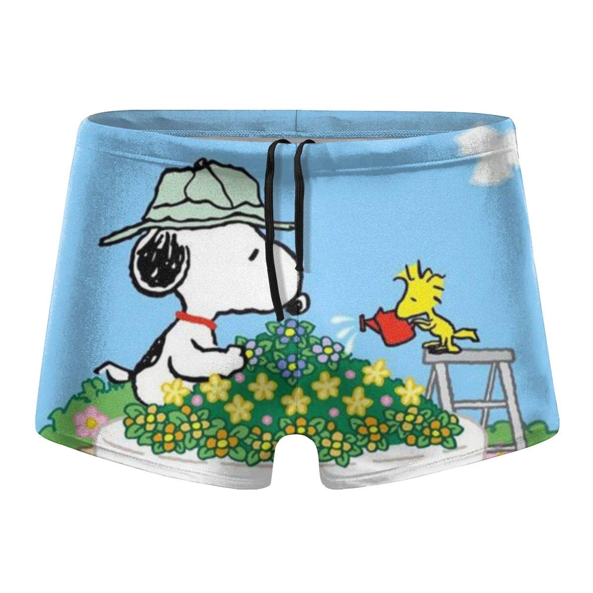HACVREQ Snoopy and Peanuts Spring Time Men's Boxer Swim Shorts for Men ...