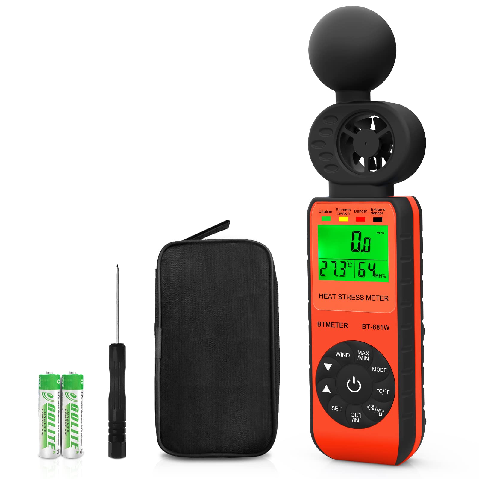 Mua BT-881W Heat Stress Meter Anemometer, Digital Indoor/Outdoor WBGT ...