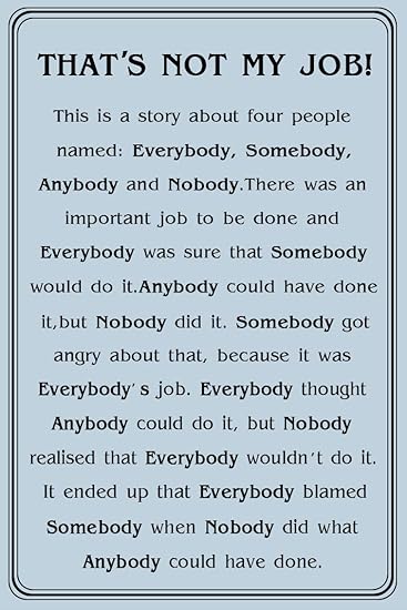 Amazon.com: LHZJ Fashionable That‘s not My Job Blechschild Schild Blech ...