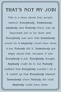 Amazon.com: LHZJ Fashionable That‘s not My Job Blechschild Schild Blech ...