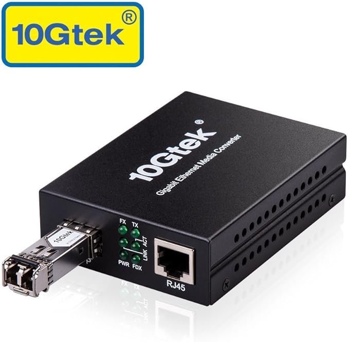 Convertisseur de Média Gigabit Ethernet avec Un 1Gb Multimode LC SFP, 10/100/1000M RJ45 à ...