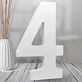 Amazon.com: AOCEAN 6 Inch White Wood Numbers, Unfinished Wood Number ...