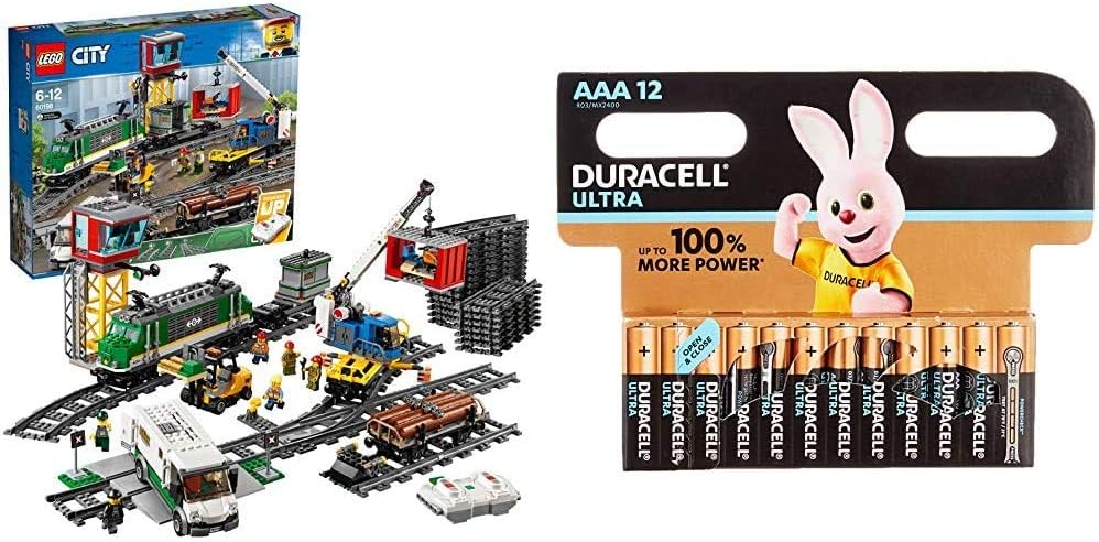 LEGO 60198 City Cargo Train Set Battery Powered Engine for 6 Year Old ...