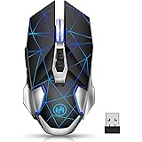 Amazon.com: Wireless Gaming Mouse, VEGCOO C8 Silent Click Wireless ...